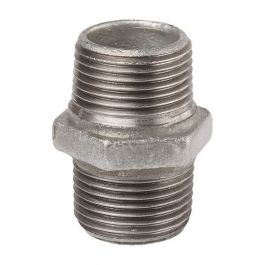 MT galva dubbele nippel buitendraad x buitendraad - Waterpompshop